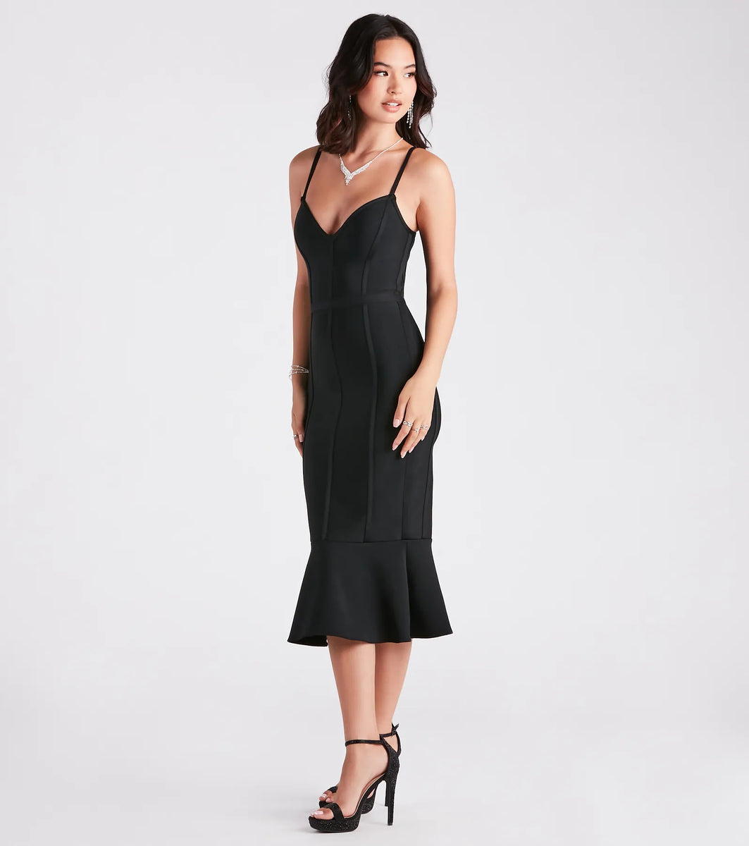 Aya Formal Midi-Length Bandage Dress & Windsor