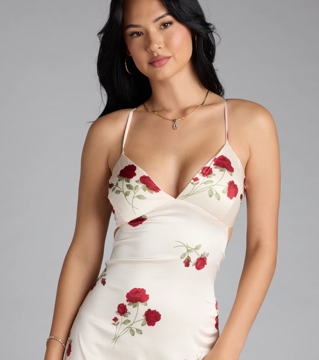 Madeline Floral Strappy Back A-Line Formal Dress & Windsor
