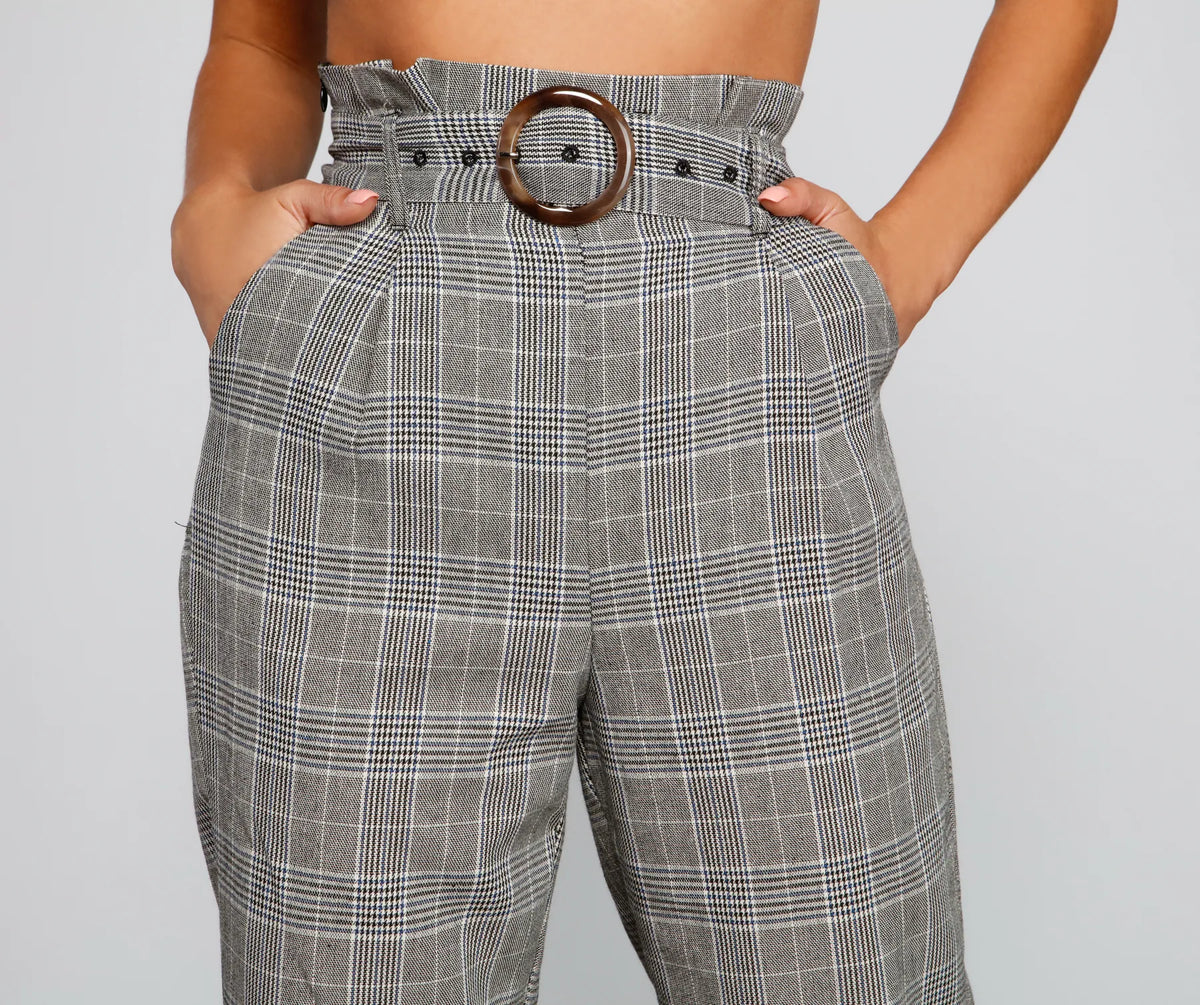 Exciting High Waisted Plaid Pants Gallery