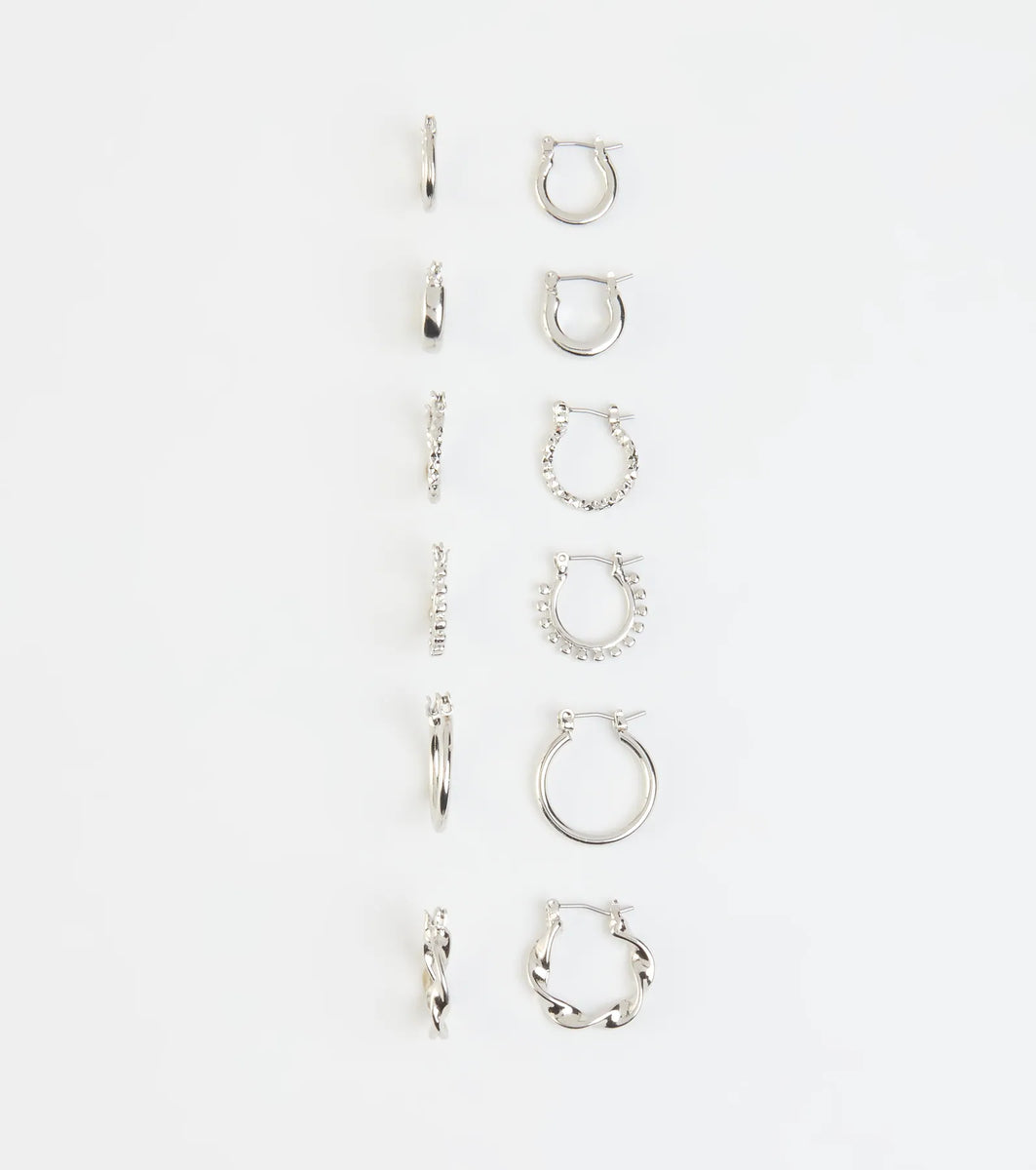 Charming Boldness Six-Pack Mini Hoop Earrings & Windsor