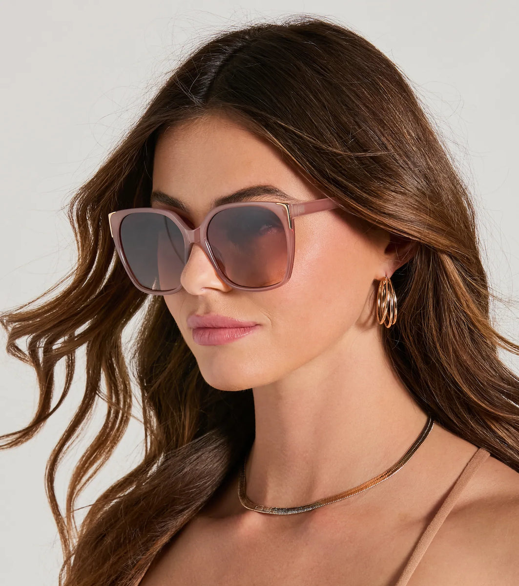 Main Frame Oversized Square Sunglasses & Windsor