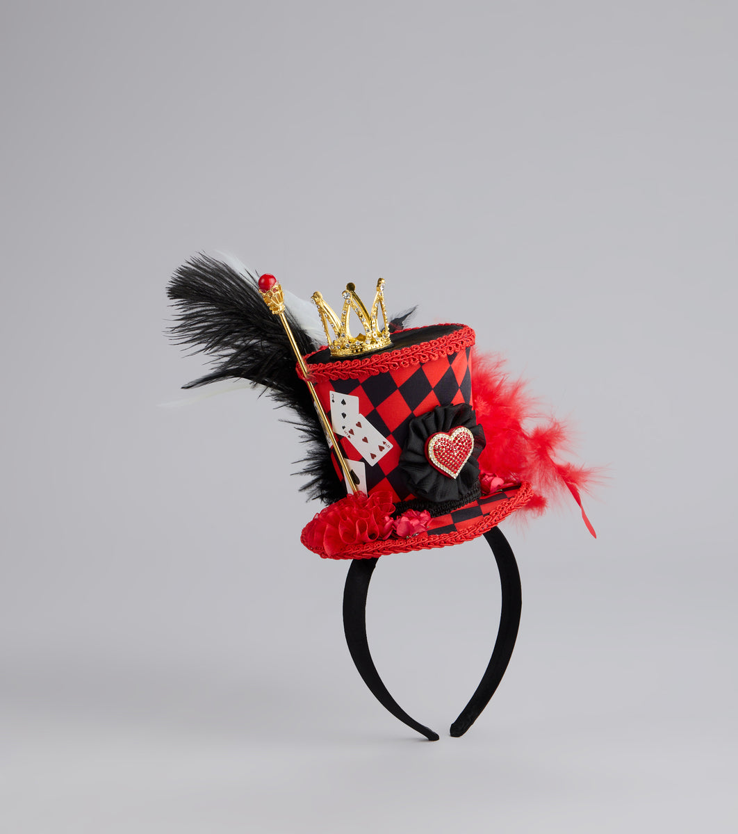 Queen Of Hearts Hat Crown Headband & Windsor