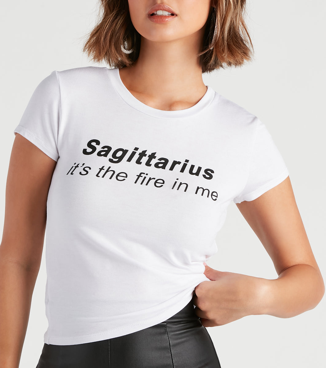 Sagittarius Graphic Crop Tee & Windsor