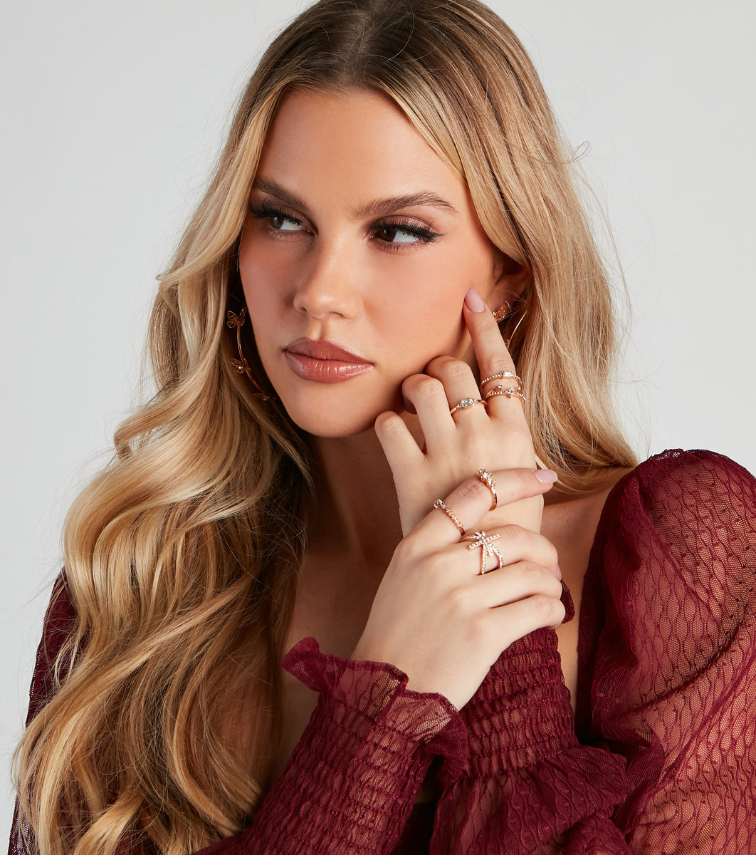 Everyday Glam Rhinestone Ring Set & Windsor