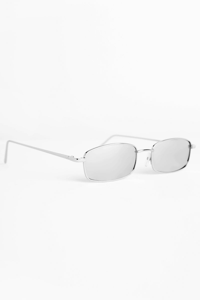 Mirrored Mini Rectangle Sunglasses & Windsor