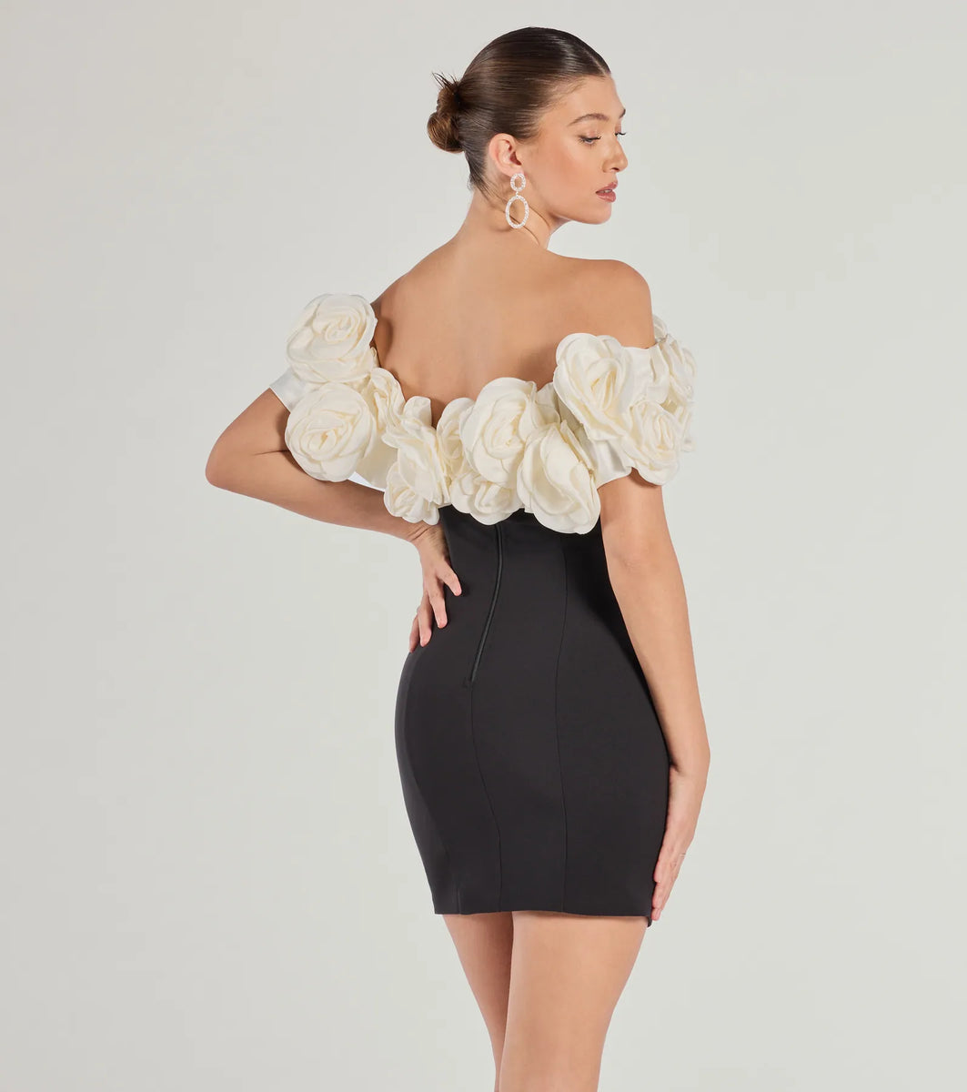Nancy Off The Shoulder Floral Mini Dress & Windsor