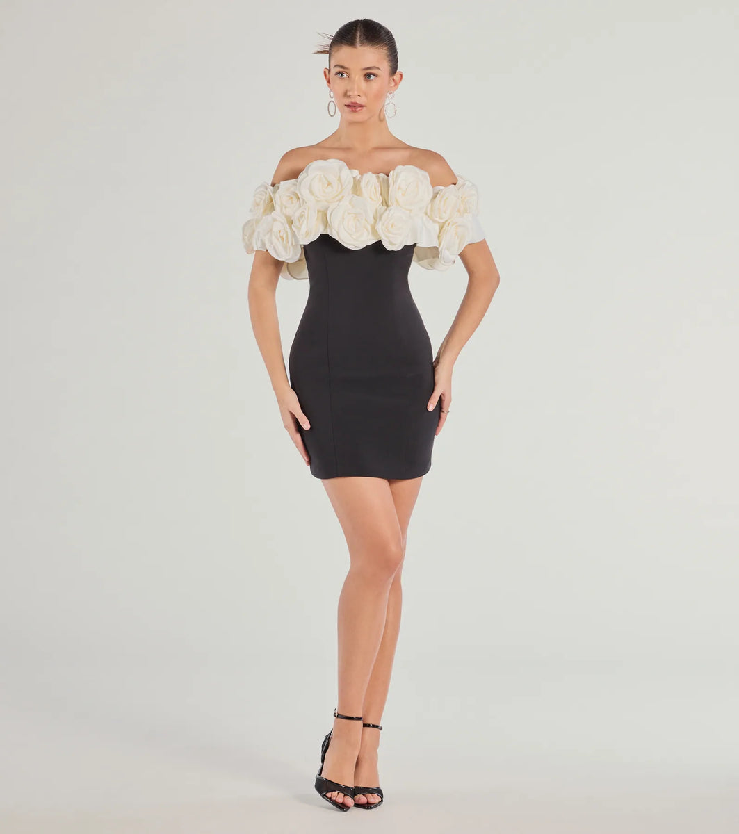 Nancy Off The Shoulder Floral Mini Dress & Windsor