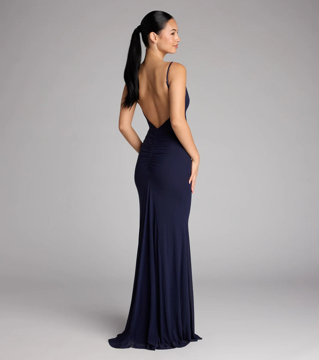 Meara Backless Mesh Mermaid Dress & Windsor