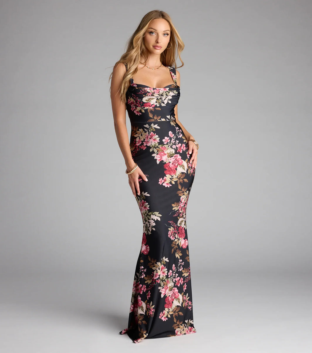 Emily Floral Cutout Mermaid Formal Dress & Windsor