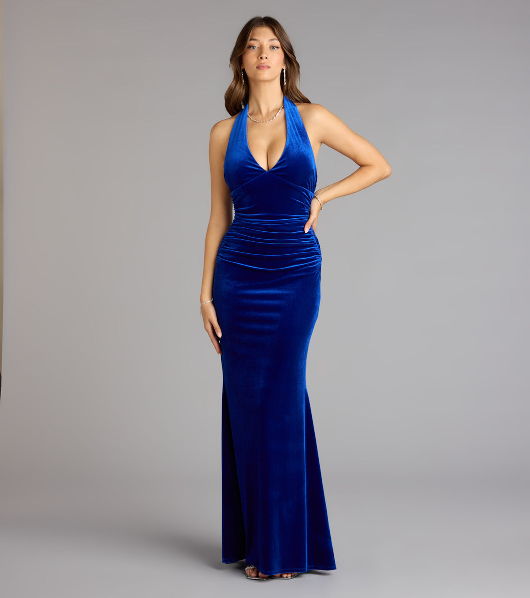 Estelle Velvet Backless Mermaid Formal Dress & Windsor