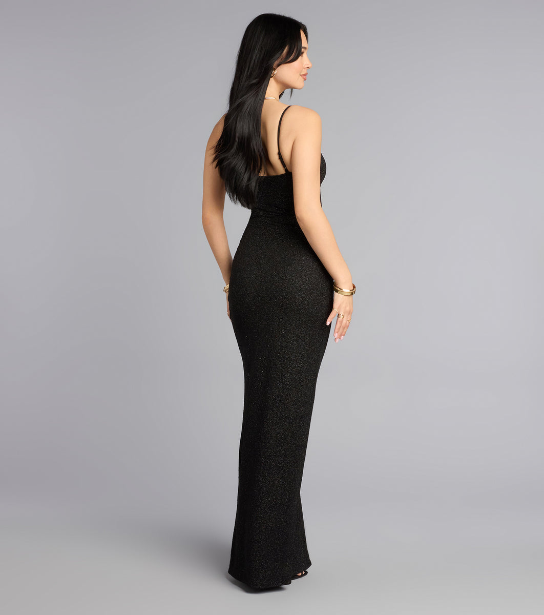 Elizabeth Glitter Column Formal Dress & Windsor