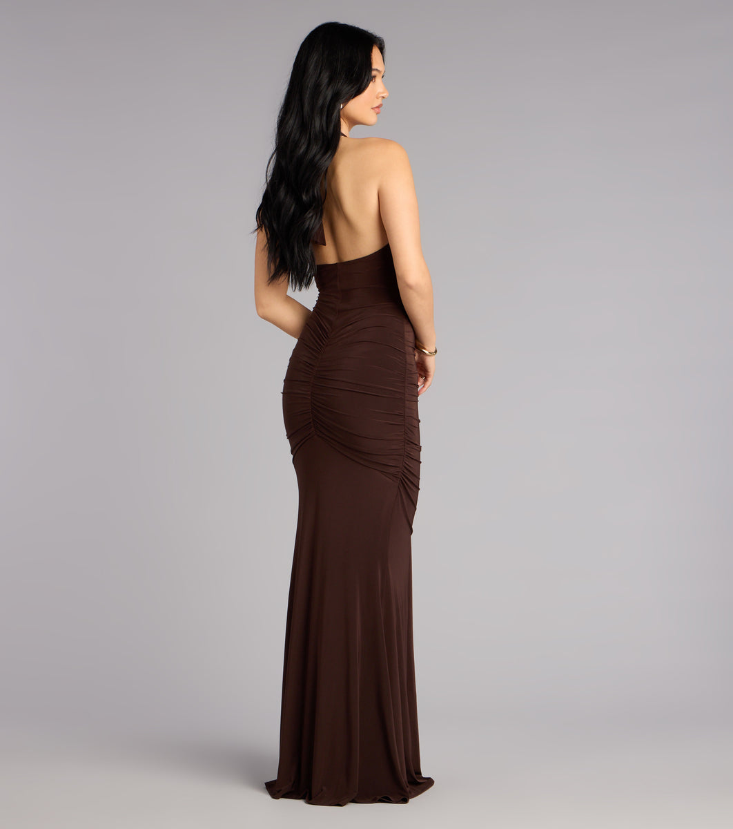 Allyssa Halter Sash Mermaid Formal Dress & Windsor