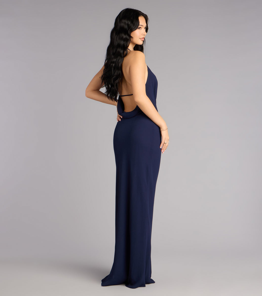 Hayley Chiffon Open Back Formal Dress & Windsor