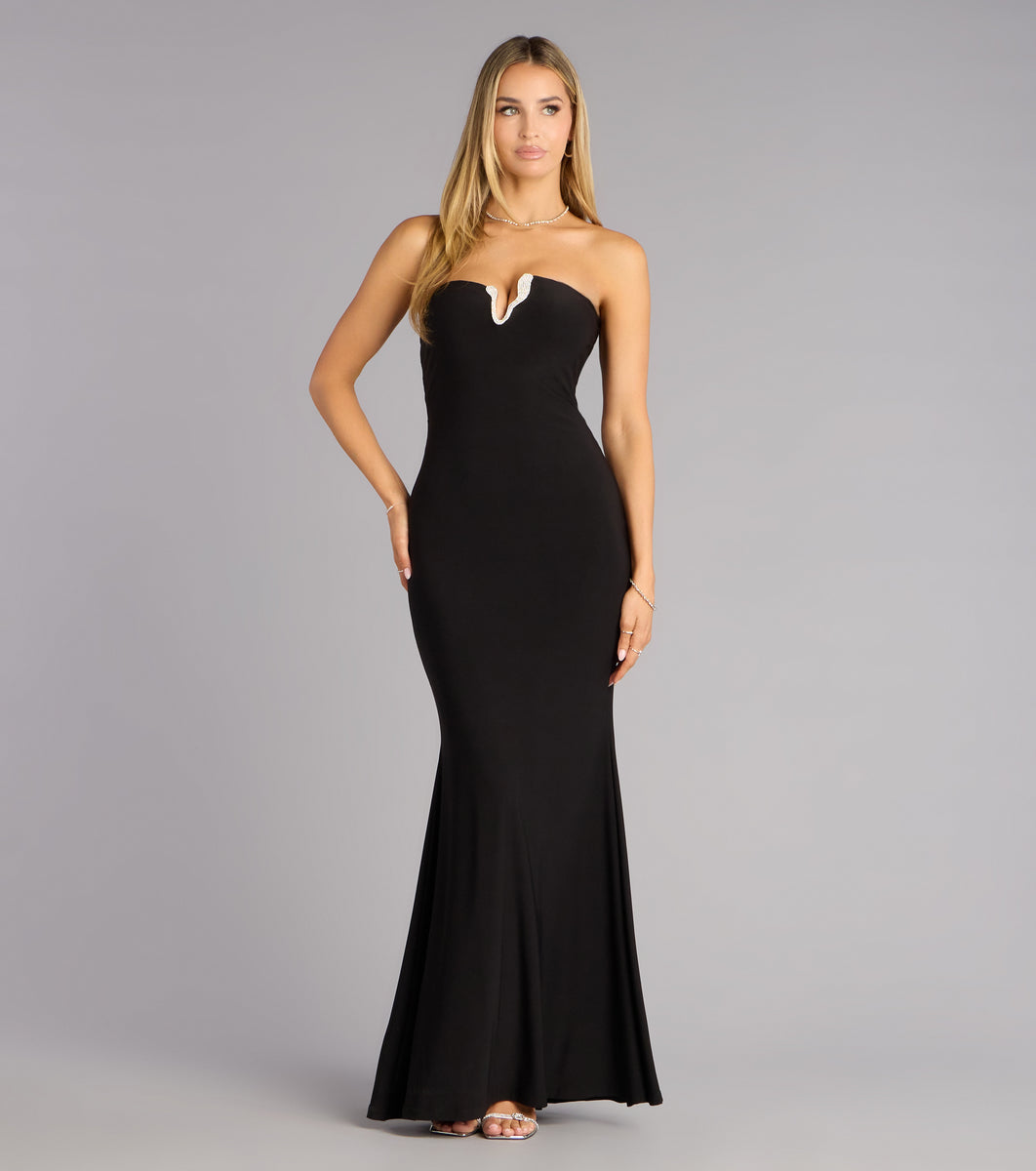Janet Velvet Strapless Mermaid Dress & Windsor