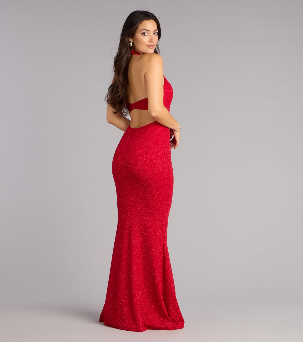 Cleo Glitter Knit Mermaid Formal Dress & Windsor