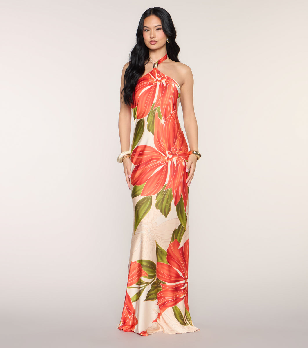 Maryanne Floral A-Line Formal Dress & Windsor