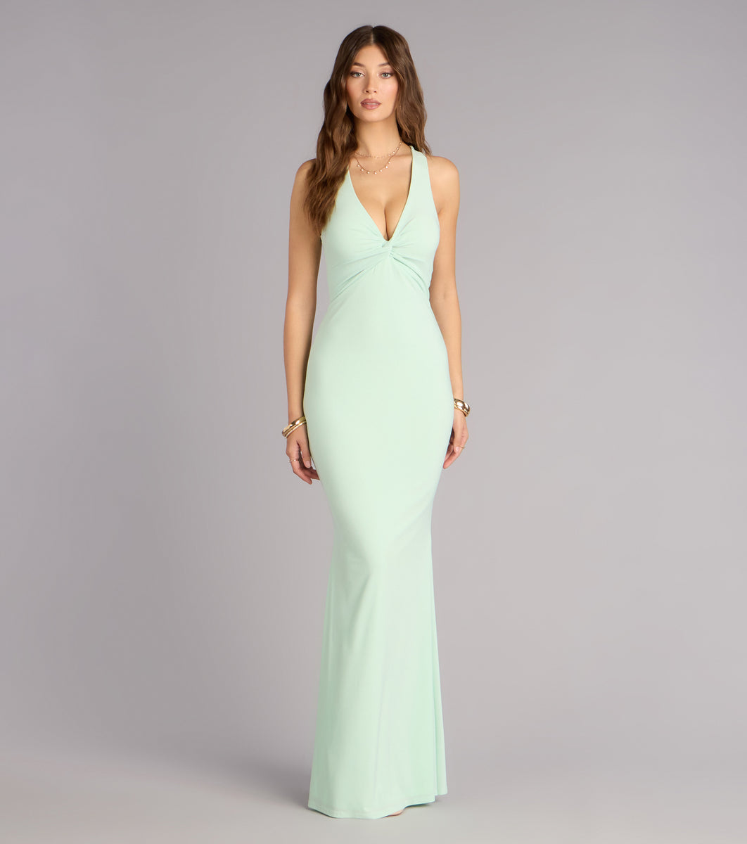 Lydia Halter Lace-Up Mermaid Formal Dress & Windsor