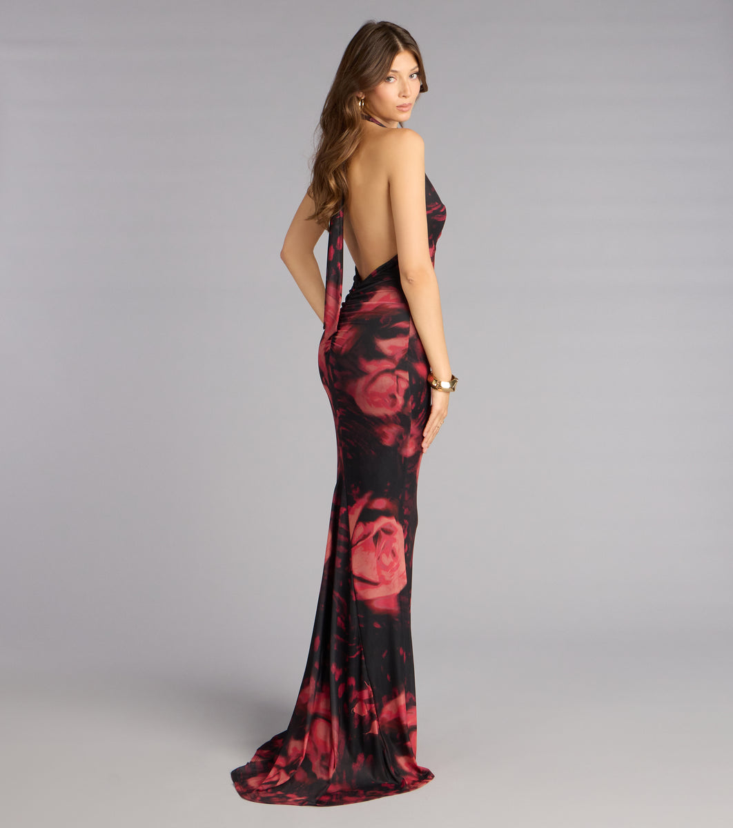 Fable Rose Floral Mermaid Formal Dress & Windsor