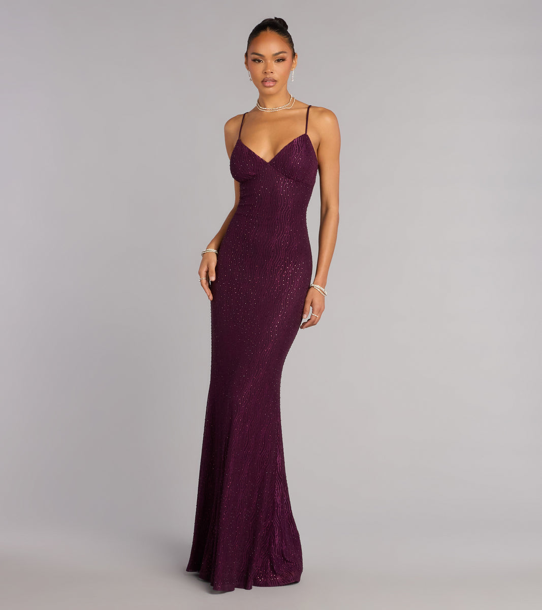 Skylar Rhinestone Tie Back Formal Dress & Windsor