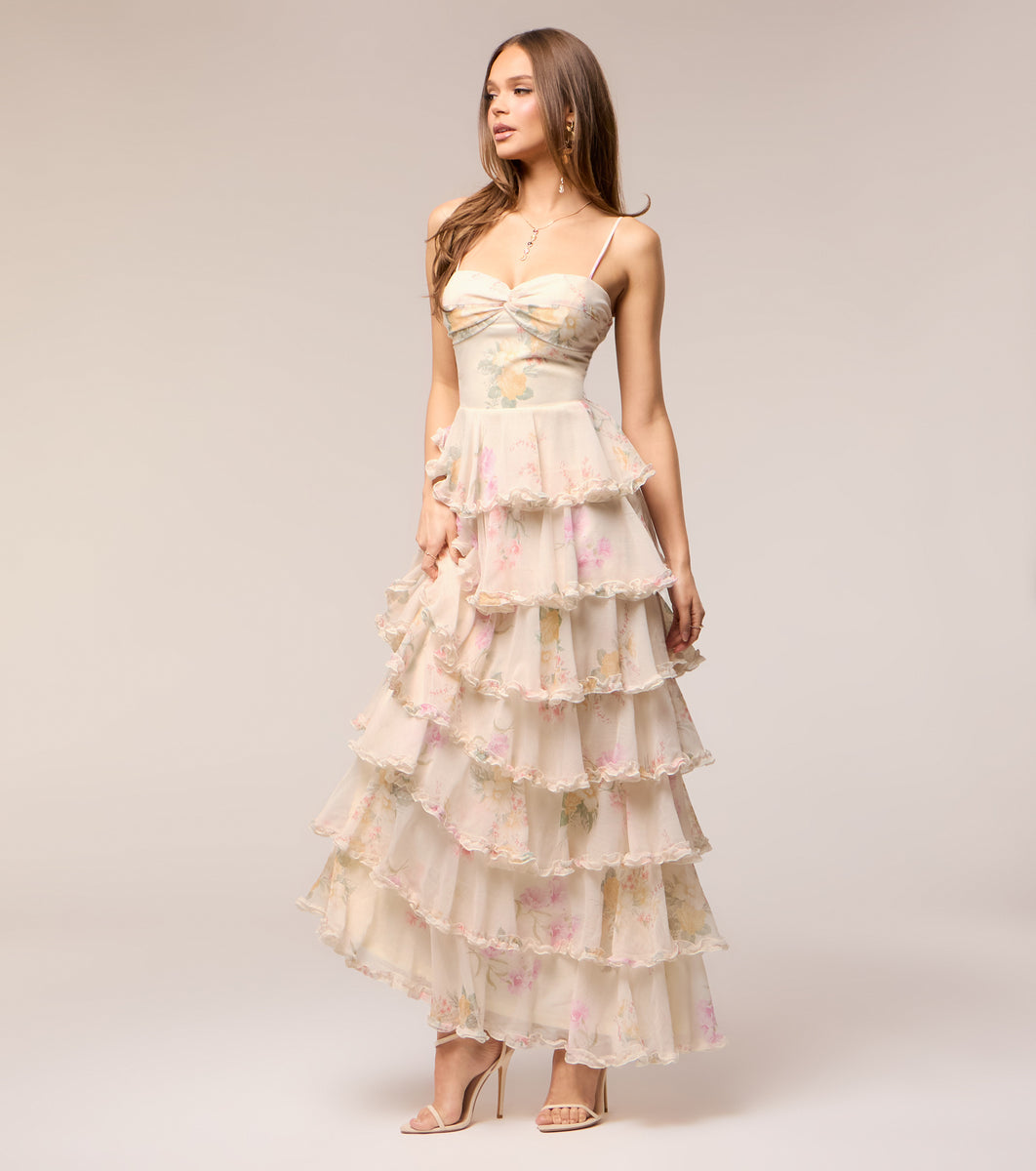 Anabelle Floral Chiffon Formal Dress & Windsor