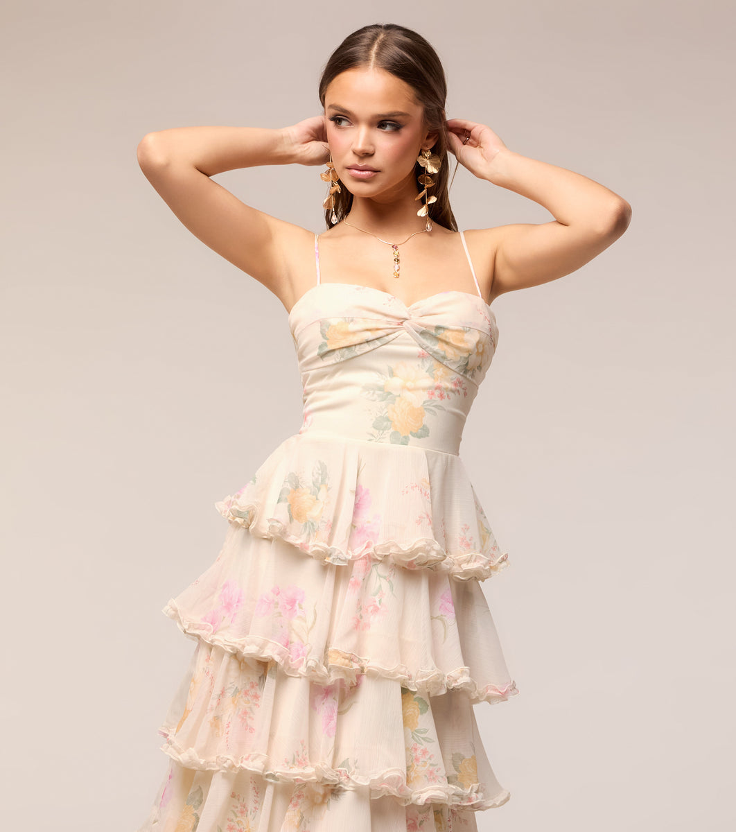 Anabelle Floral Chiffon Formal Dress & Windsor