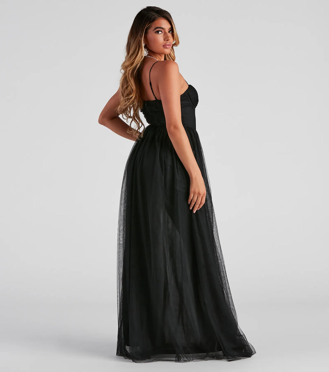 Estelle Formal High Slit A-Line Dress & Windsor
