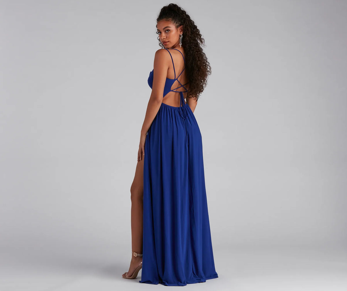 Fleur Formal Double High Slit Dress & Windsor