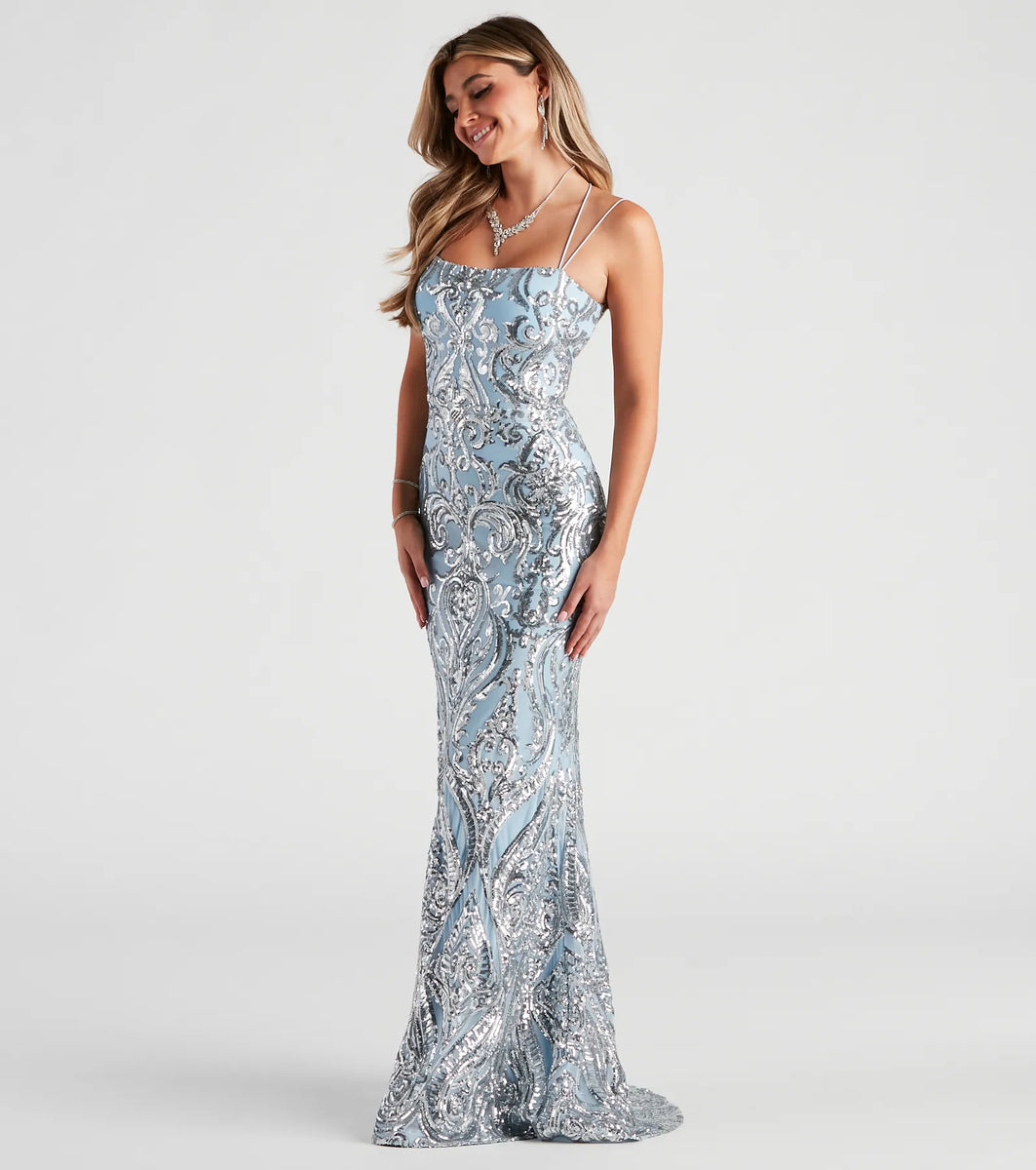 Kenzie Formal Sequin X-Back Dress & Windsor