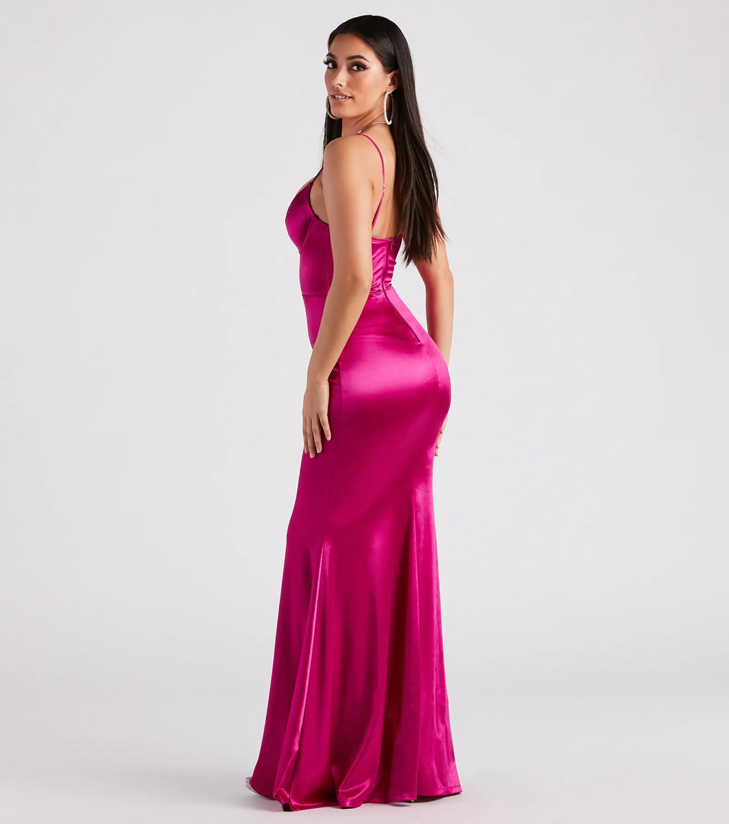 Penny Satin A-Line Formal Dress & Windsor