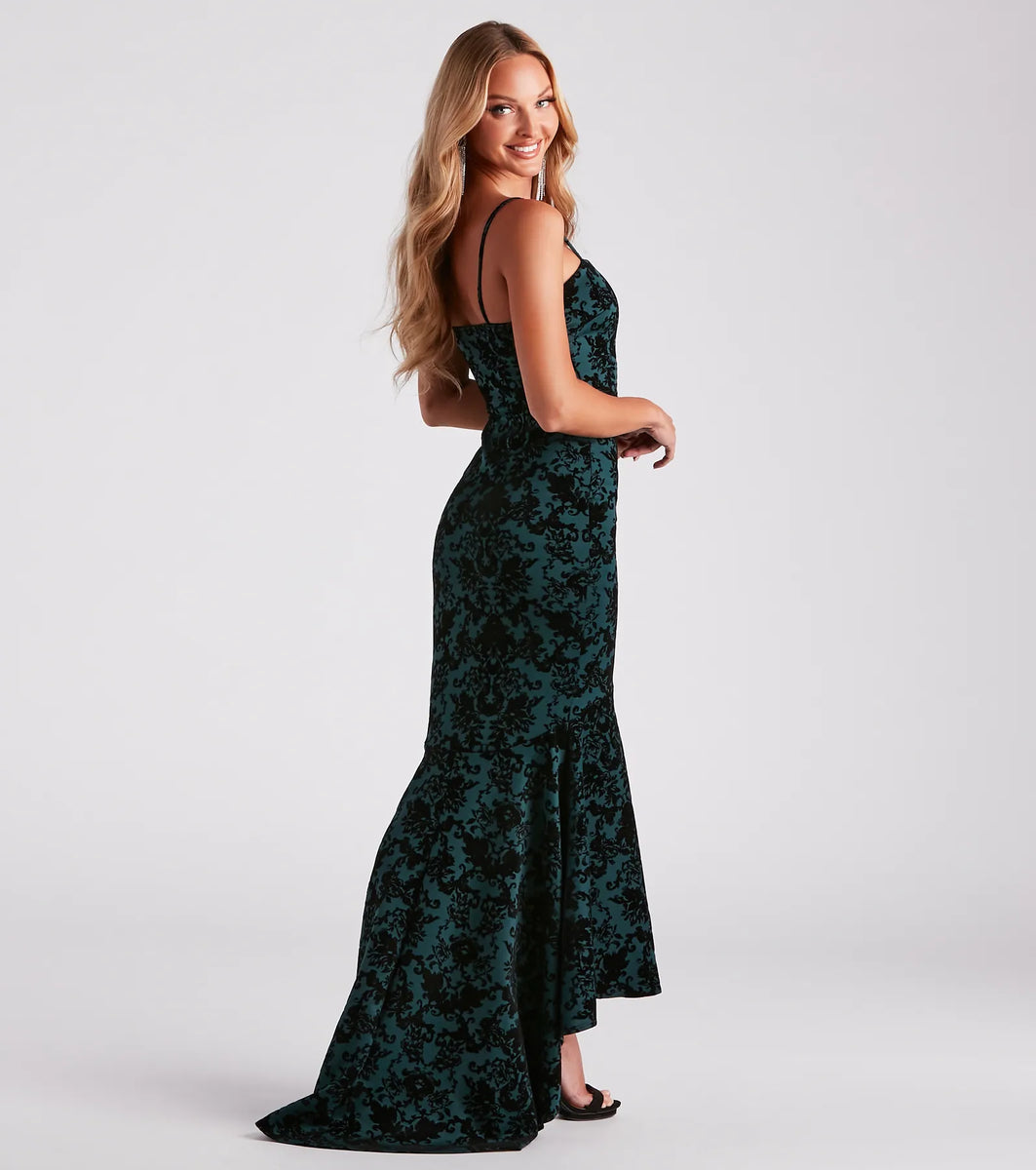 Liyah Formal Velvet Ruffle Dress & Windsor
