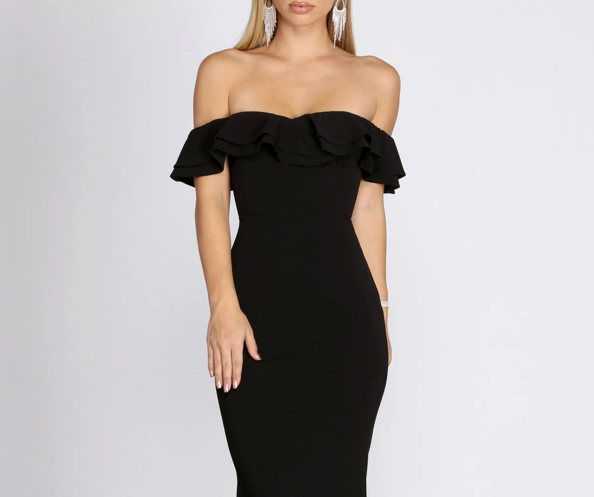 Lindsay Double Ruffle Formal Dress & Windsor