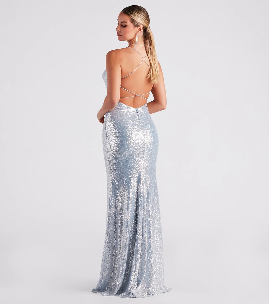 Torrie Formal Sequin Strappy Mermaid Dress & Windsor