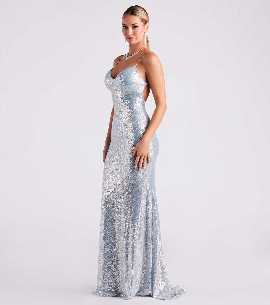 Torrie Formal Sequin Strappy Mermaid Dress & Windsor