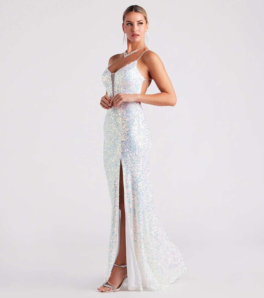 Adeline Formal Sequin Strappy Mermaid Dress & Windsor