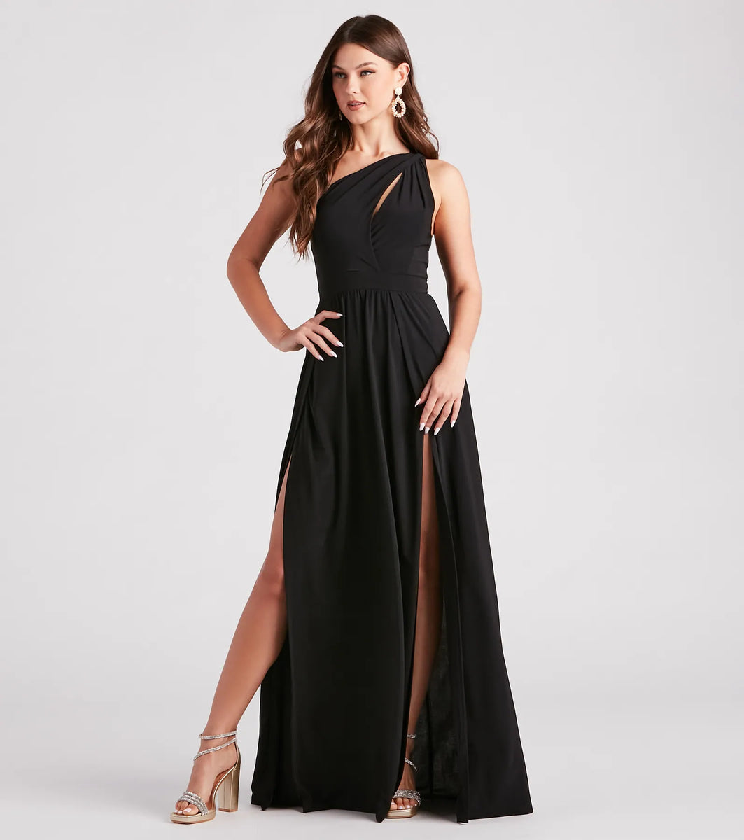 Melany Formal Dual Slit A-Line Dress & Windsor