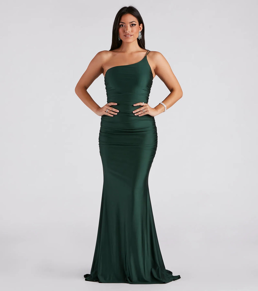 Nicole Formal One-Shoulder Mermaid Dress & Windsor