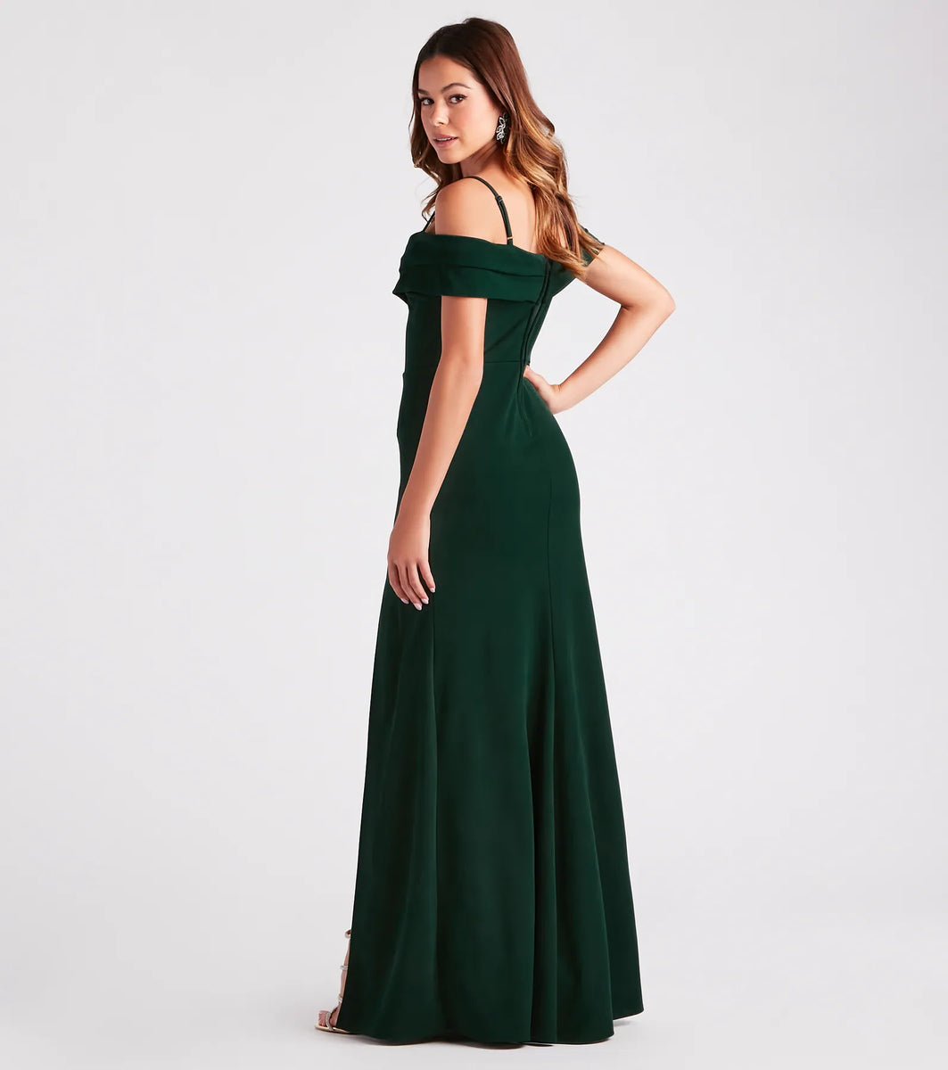 Serene Cold-Shoulder High Slit Mermaid Dress & Windsor