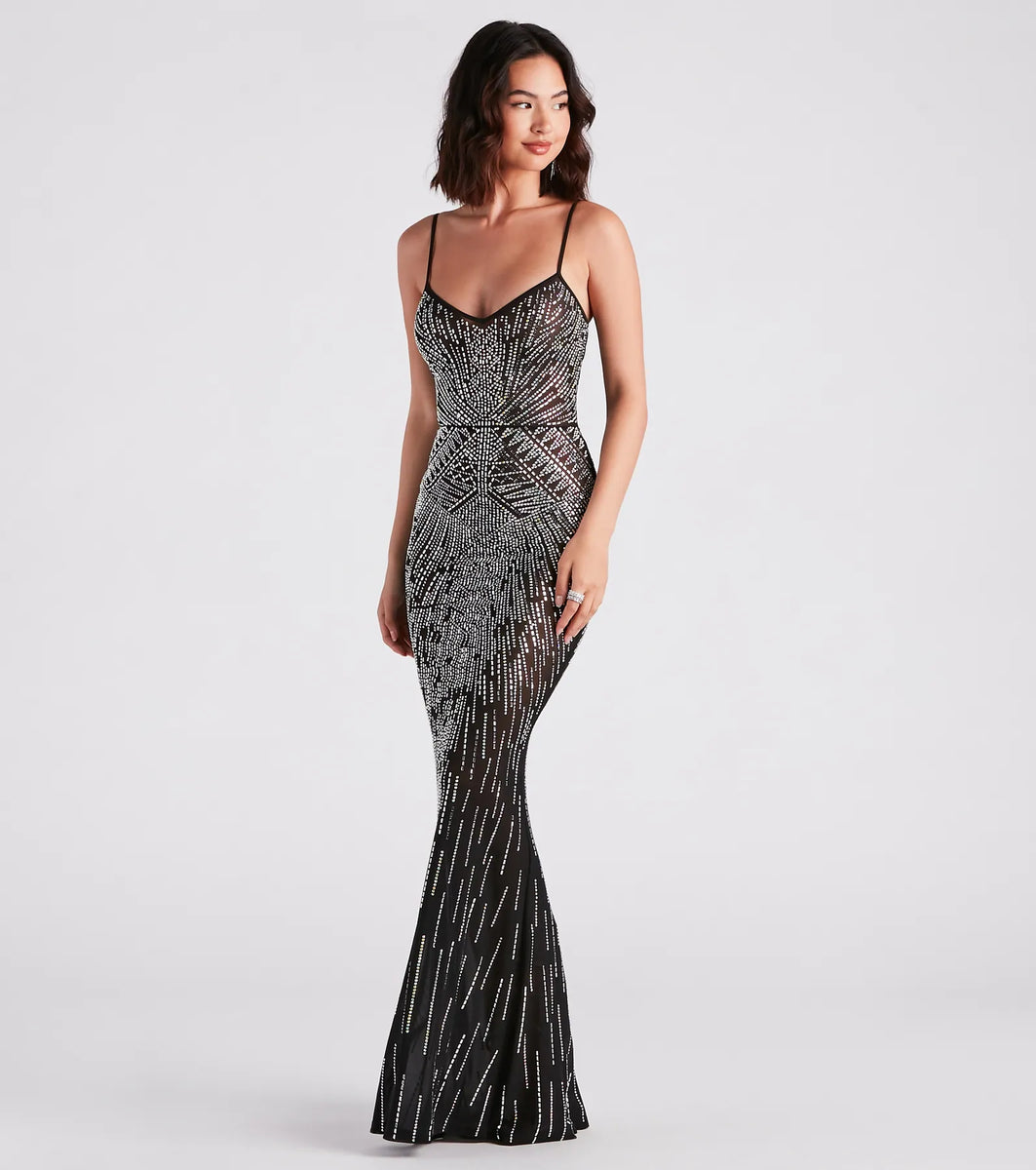 Drew Formal Rhinestone Mermaid Dress & Windsor