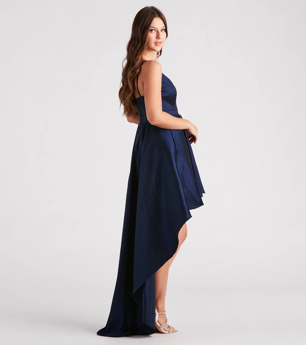 Steph Formal Taffeta High-Low Dress & Windsor
