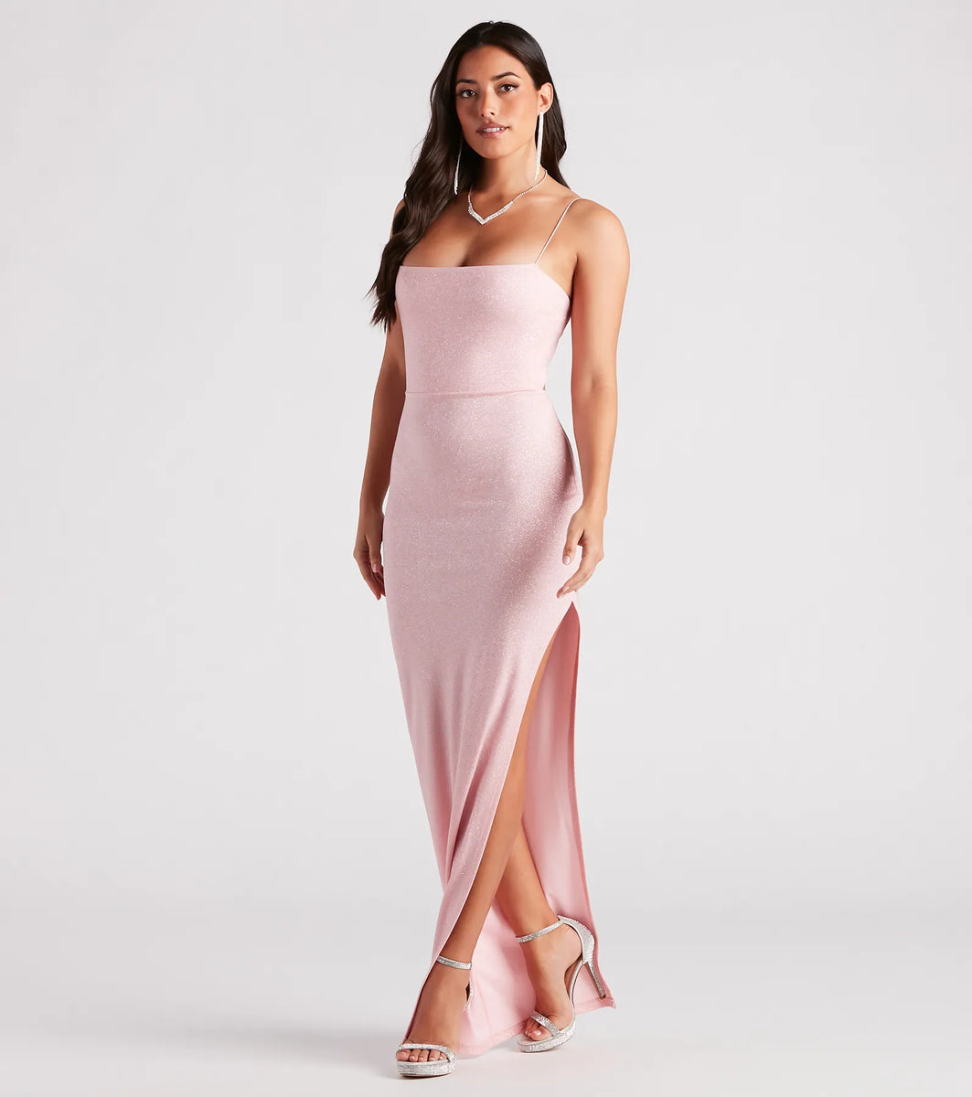Mckayla Formal Glitter Strappy Back Dress & Windsor