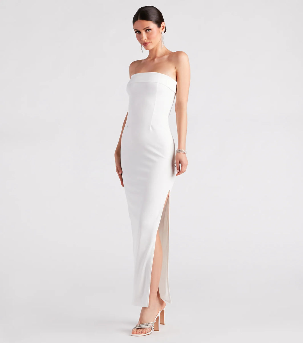Kaisley Strapless High Slit Slim-Fit Formal Dress & Windsor