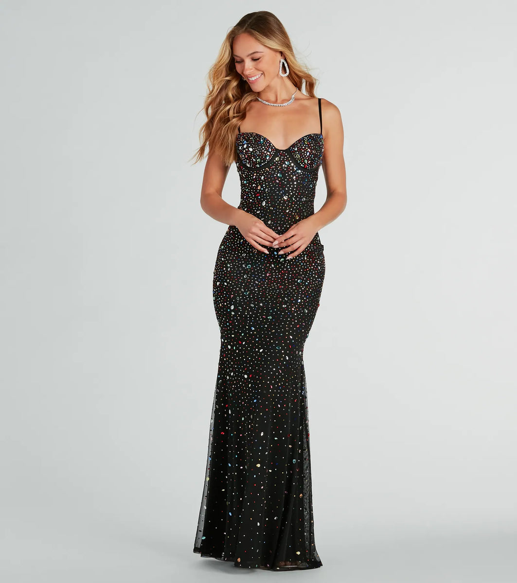 Shannon Formal Gemstone Mermaid Long Dress & Windsor