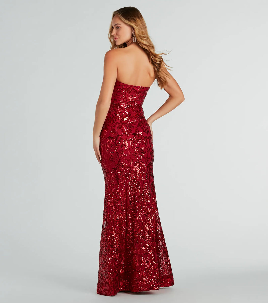 Leighton Formal Sequin Strapless Mermaid Dress & Windsor