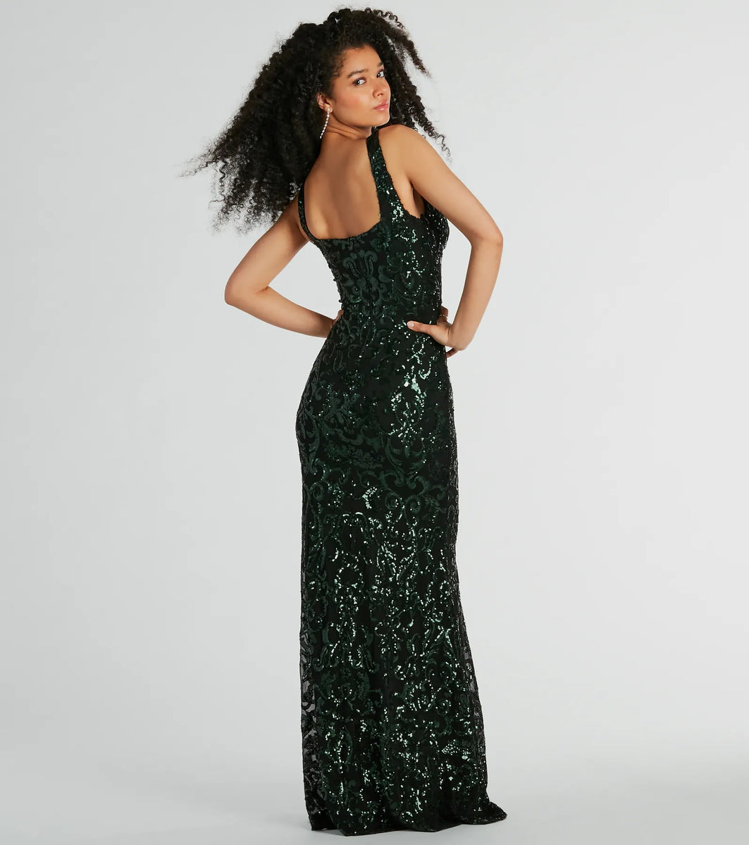 Karli Formal Sequin Mermaid Long Dress & Windsor