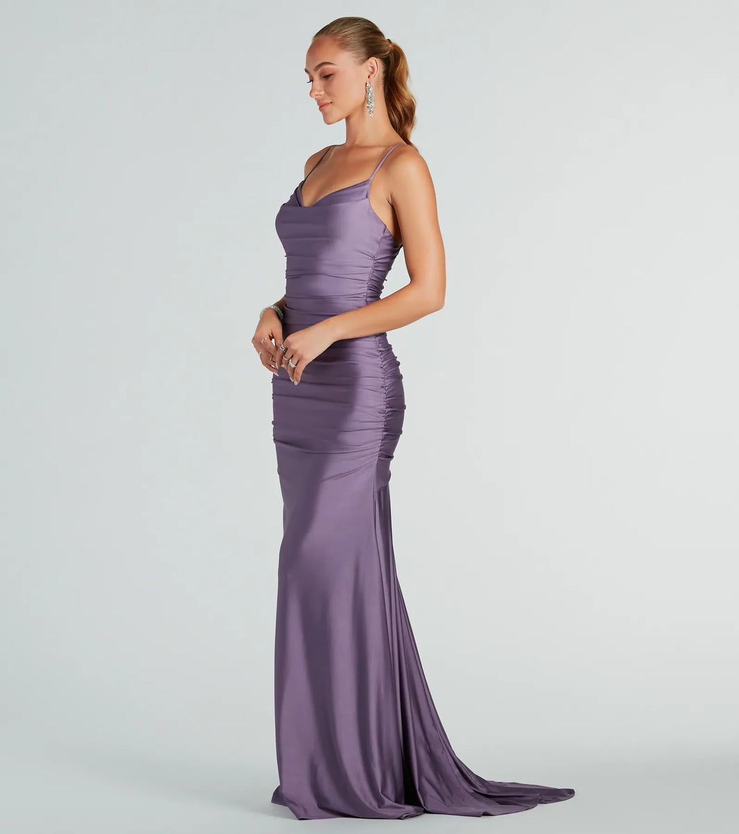 Whitley Formal Ruched Long Mermaid Dress & Windsor