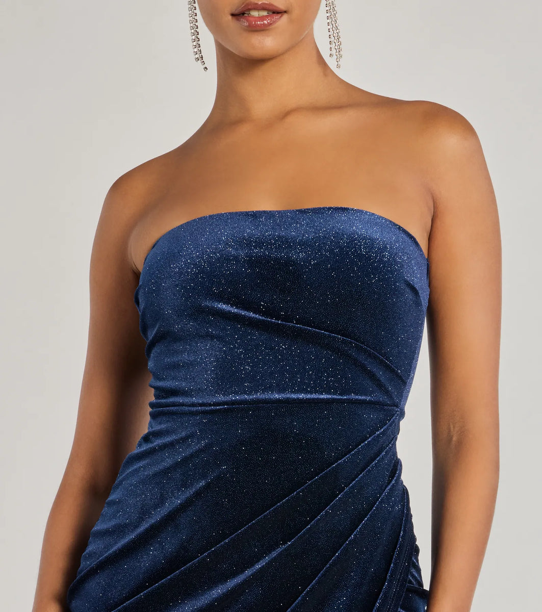 Cordelia Velvet Glitter Long Wrap Dress & Windsor