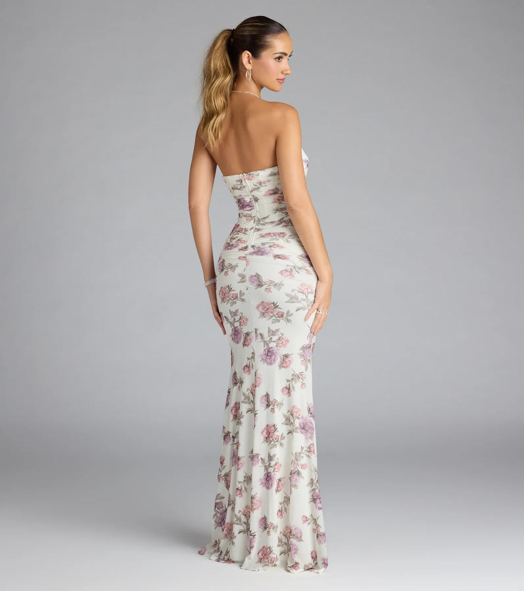 Maribelle Corset Floral Mermaid Formal Dress & Windsor