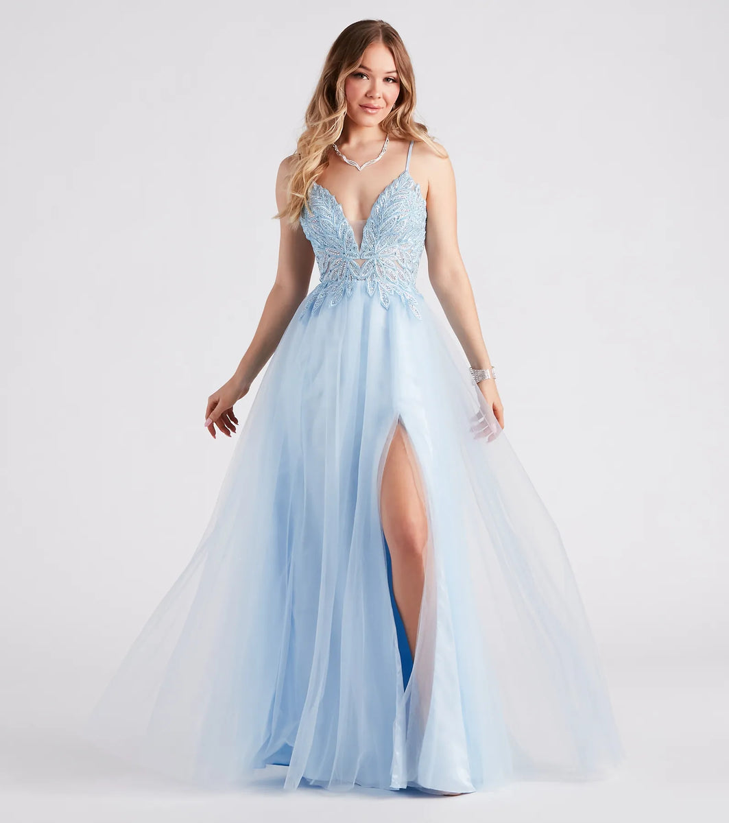 Isabelle Rhinestone Embroidered A-Line Formal Dress & Windsor