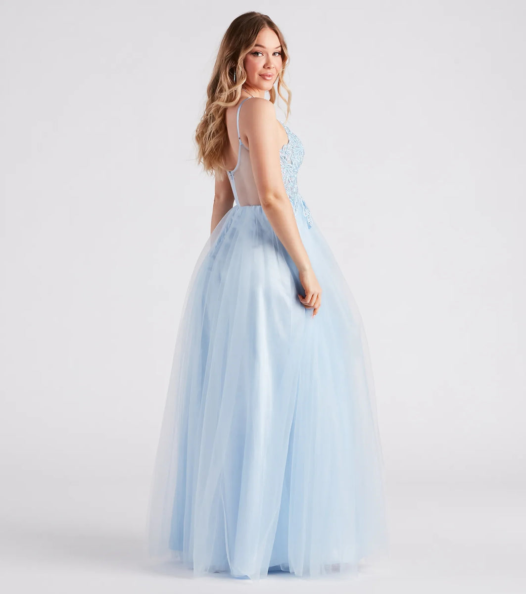 Isabelle Rhinestone Embroidered A-Line Formal Dress & Windsor