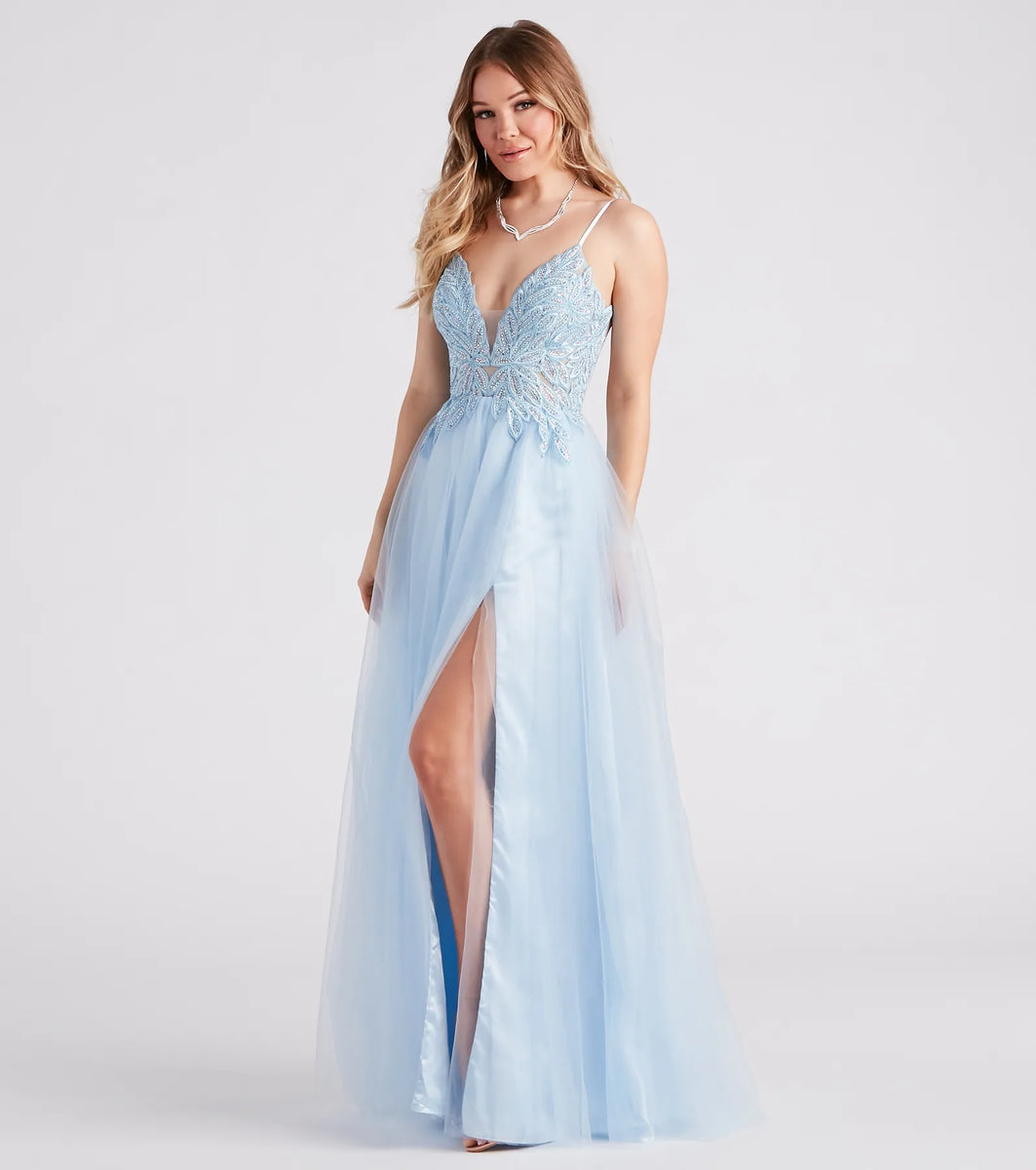 Isabelle Rhinestone Embroidered A-Line Formal Dress & Windsor